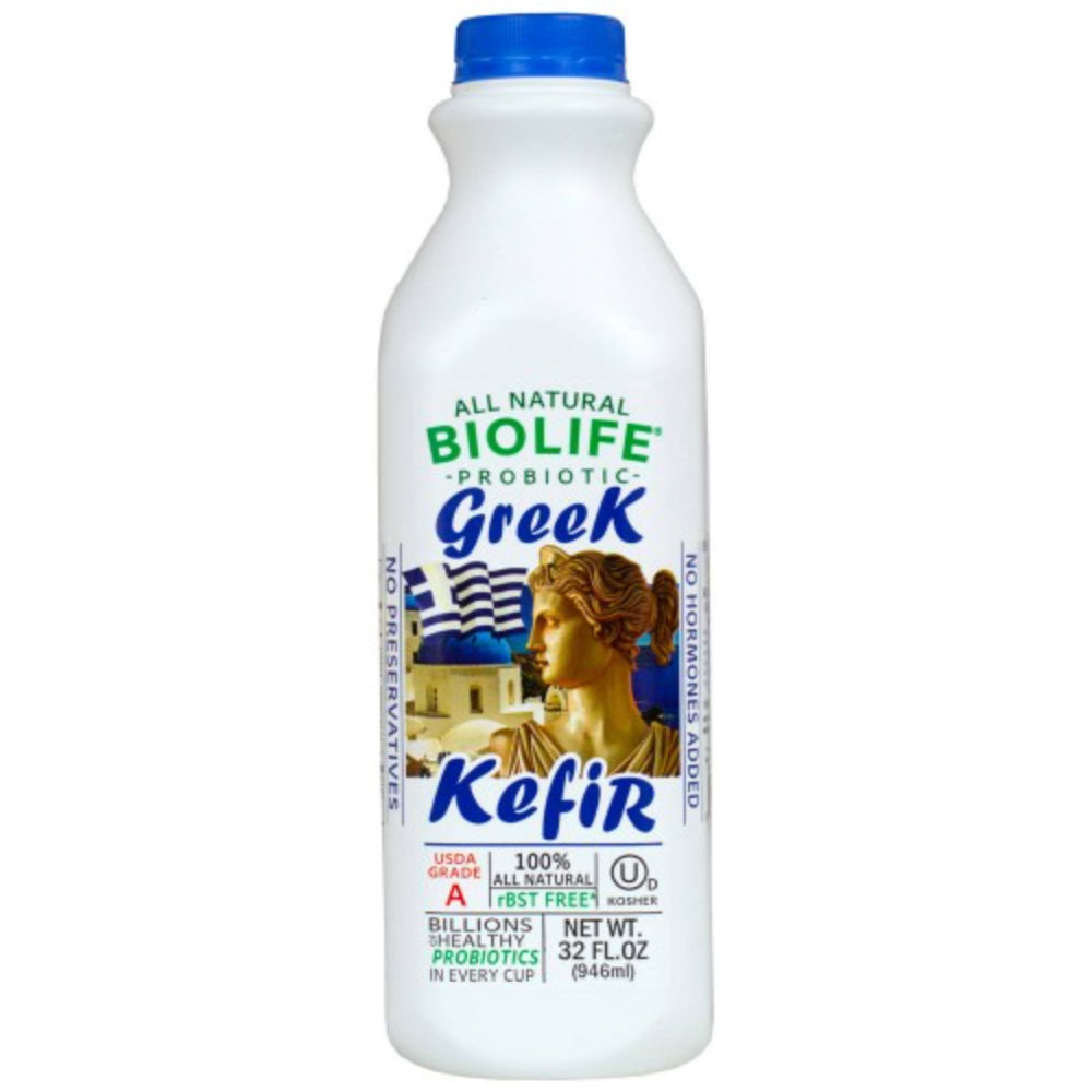 All Natural Probiotic Greek Kefir, Biolife, 946ml/ 32 fl oz – RussianFoodS