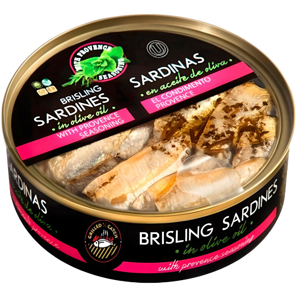 Brisling Sardines in Olive Oil with Provencal Herbs, Brivas Vilnis, 16 ...