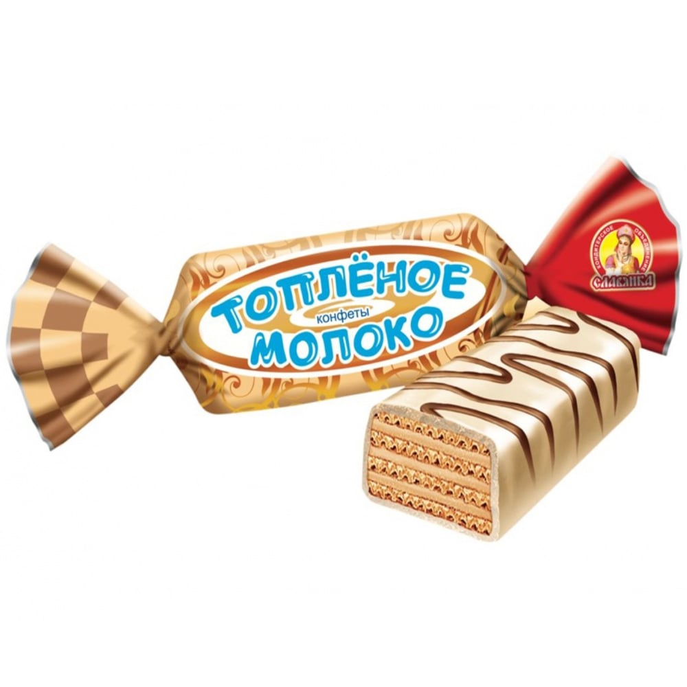Buy Waffle Candy Baked Milk & Chocolate Glaze, Slavyanka, 226g / 0.5lb ...