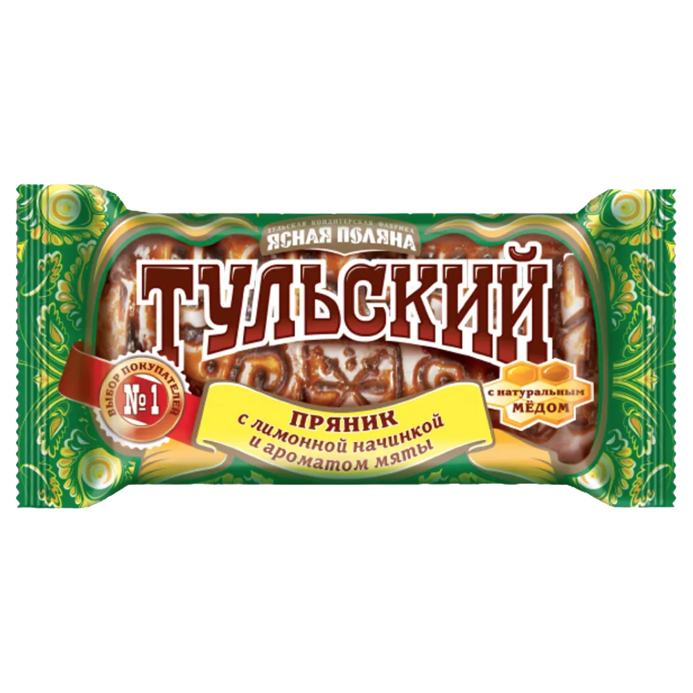 Tula Gingerbread Lemon Filling and Mint Flavor, Yasnaya Polyana, 140 g ...