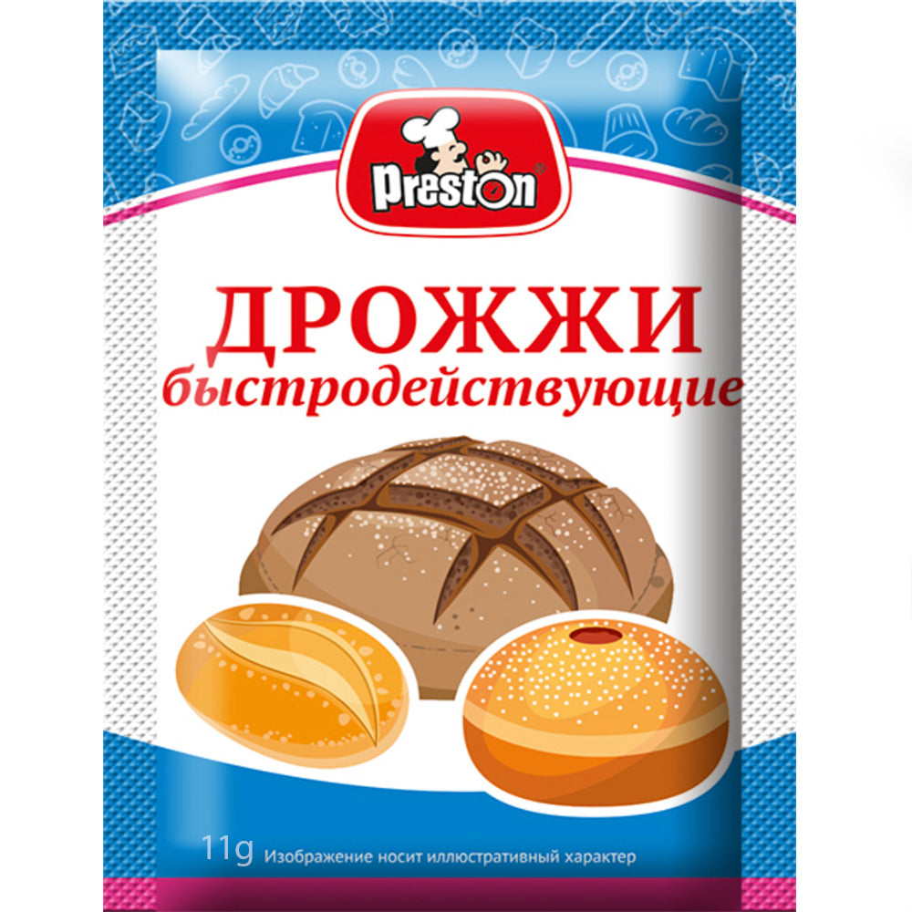 Fast-Acting Dry Baking Yeast, Preston, 11g/ 0.39oz – RussianFoodS