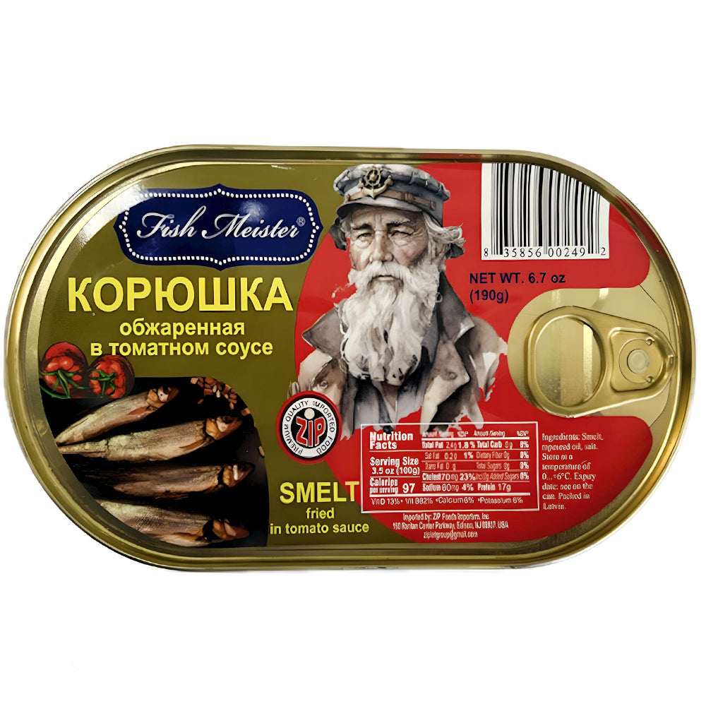 Fried Smelt in Tomato Sauce, Fish Meister, 190g/ 6.7oz – RussianFoodS