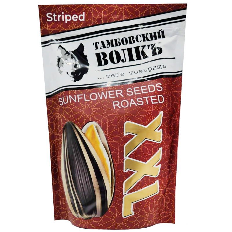Roasted Striped Sunflower Seeds, Tambov Wolf, 300g – RussianFoodS