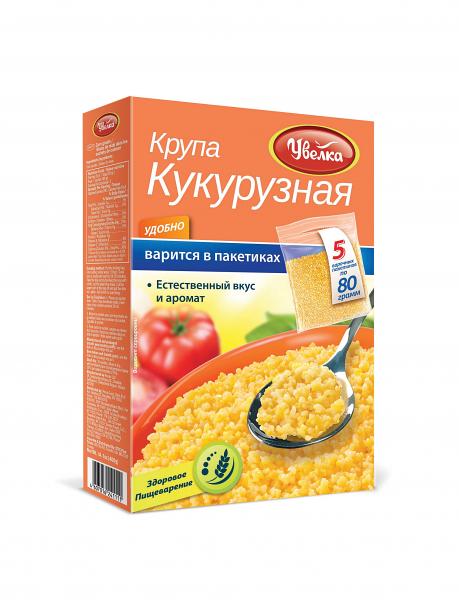 Uvelka Corn Grits 5x80 Boil-in-Bags, 14.10 oz/ 400 g – RussianFoodS
