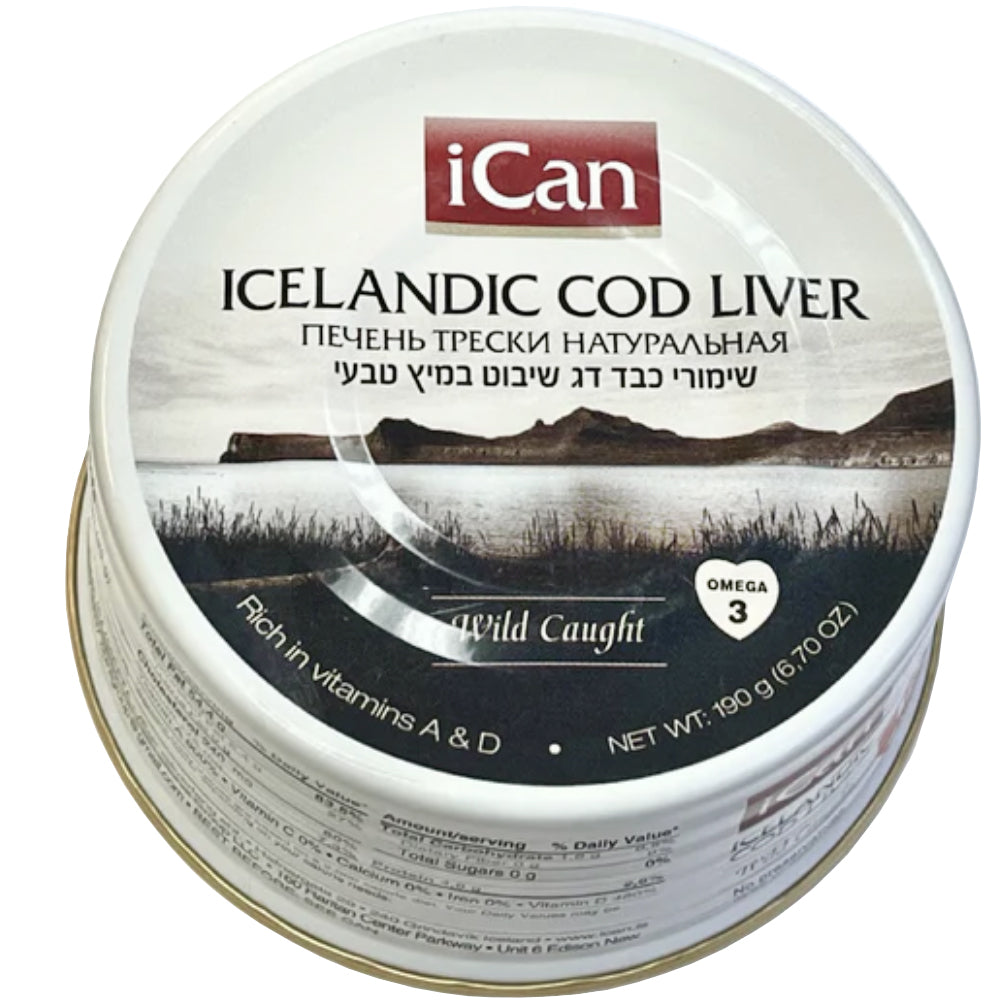 Natural Icelandic Cod Liver, iCan | 6.7oz – RussianFoodS
