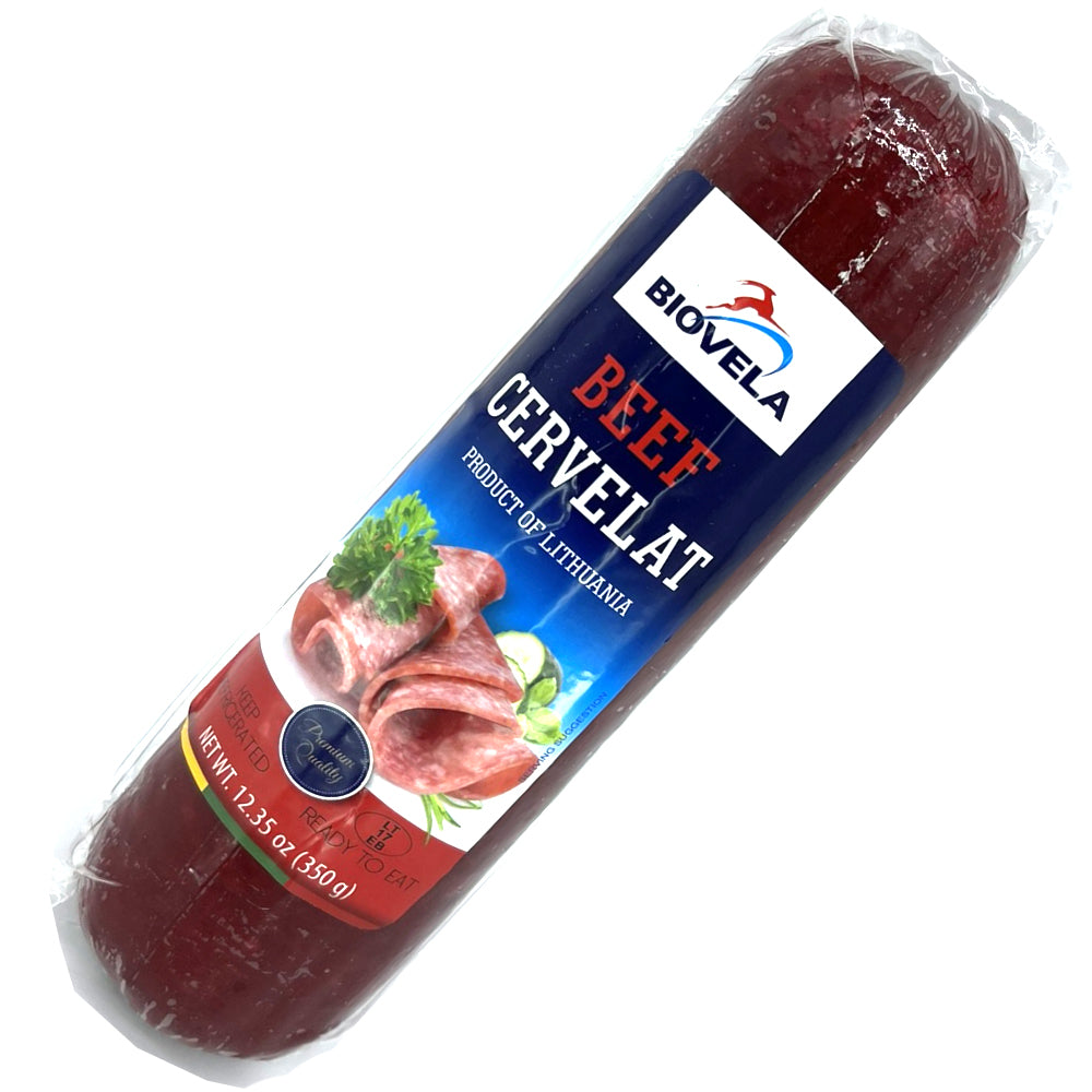 Beef Cervelat Sausage, Biovela | 12.35oz – RussianFoodS